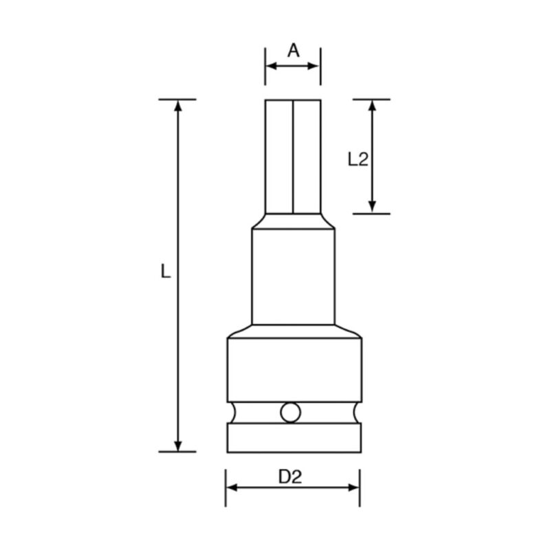 Male Hexagon Driver 1/4" Square Drive – Metric | Impact Socket